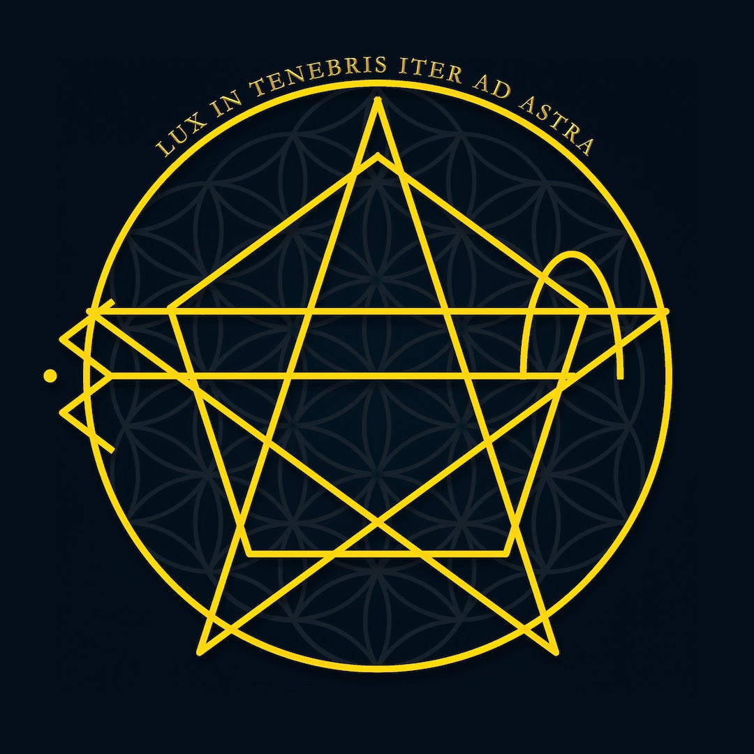 SIGIL of FORTUNE and Flow - Lux in Tenebris Iter Ad Astra – Mystical Sigil - Alpha Leonis Sigil ...