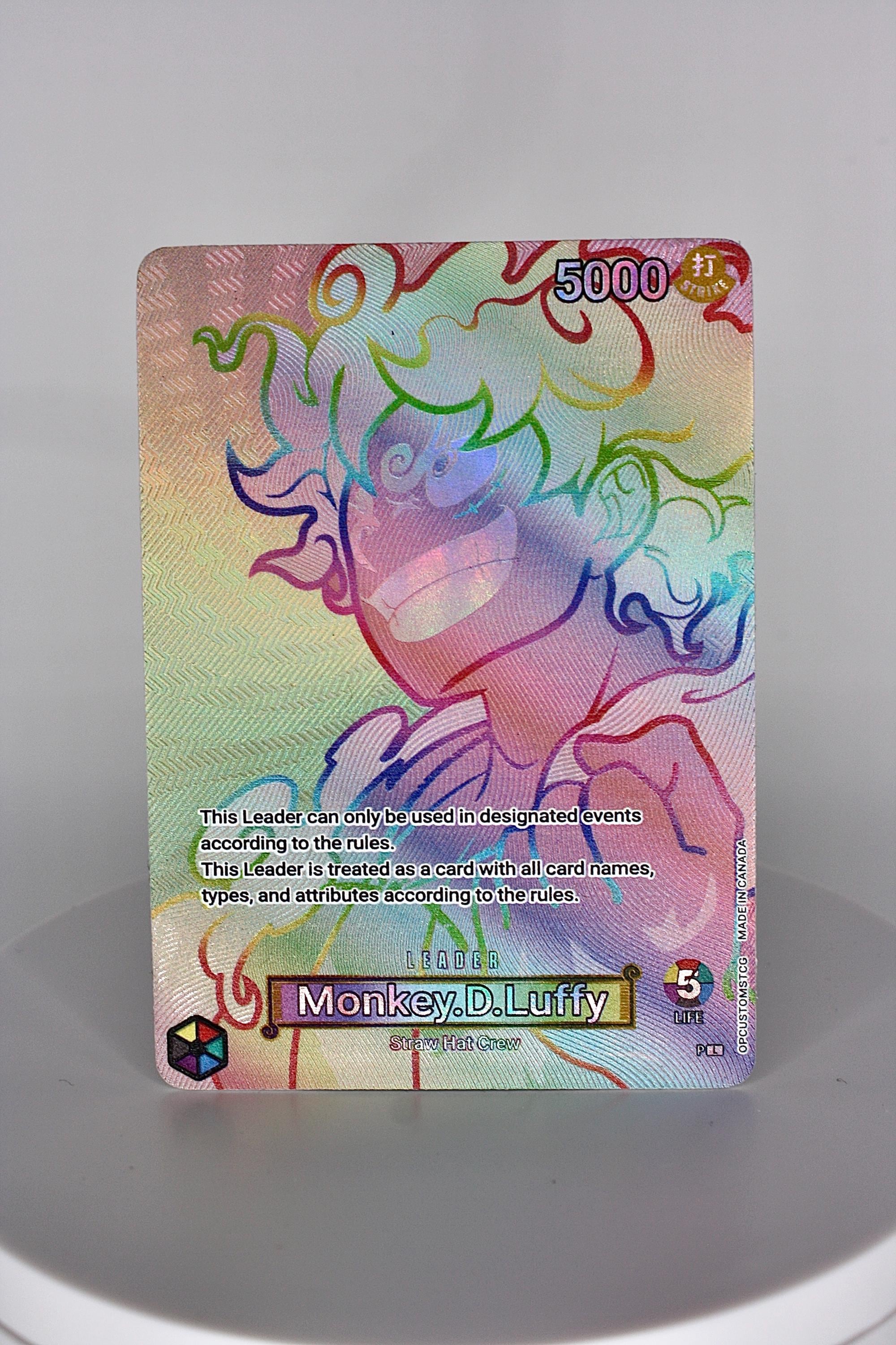 Rainbow Luffy Textured TCG Proxy Card - Etsy