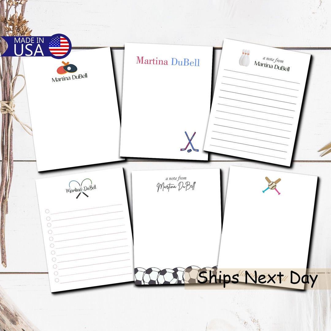Personalized Sports Notepad, Coach or Teacher Gift - Etsy