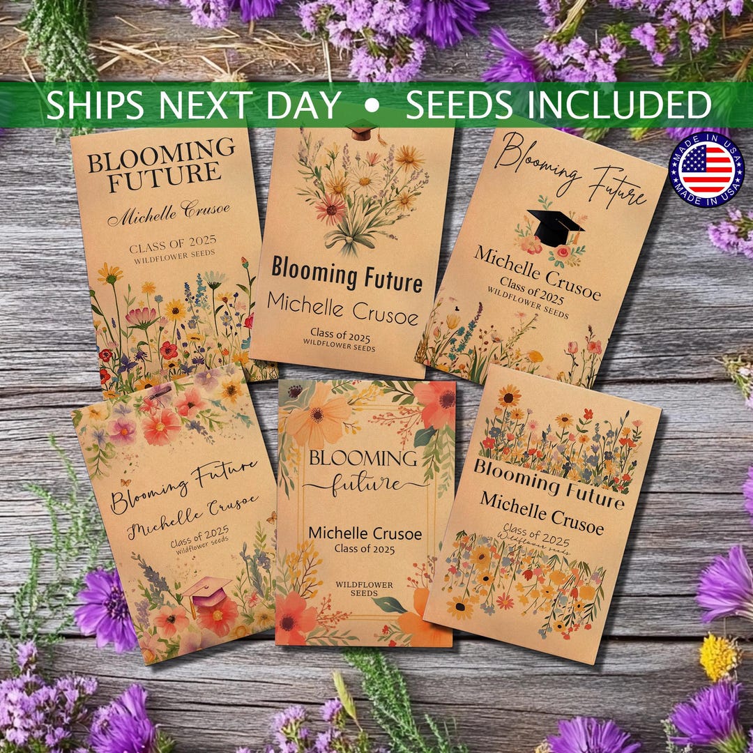 Graduation Favor Seed Packets, Graduation Favors, Graduation Cap ...