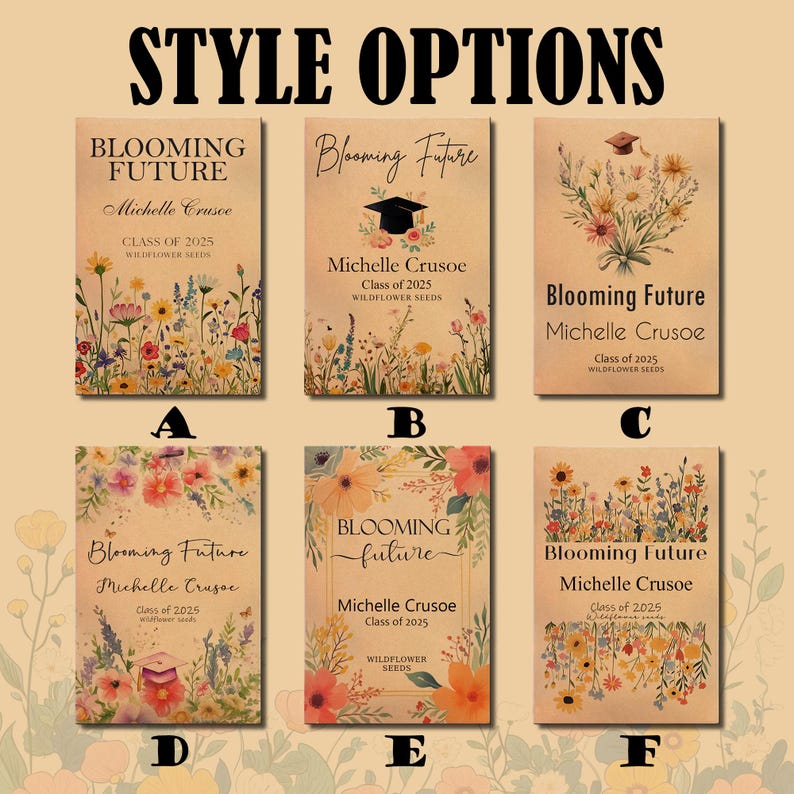 Graduation Favor Seed Packets, Graduation Favors, Graduation Cap ...