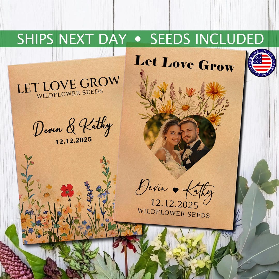 10 Seed Packets for Wedding Favors for Guests in Bulk Custom Wedding ...