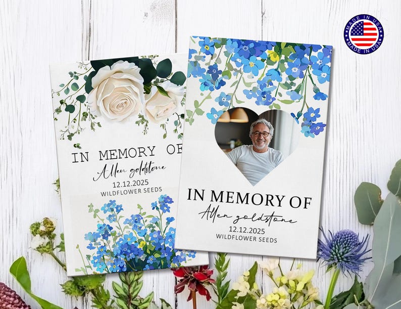 In Loving Memory Wildflower Seed Packets, Custom Memorial Favors ...