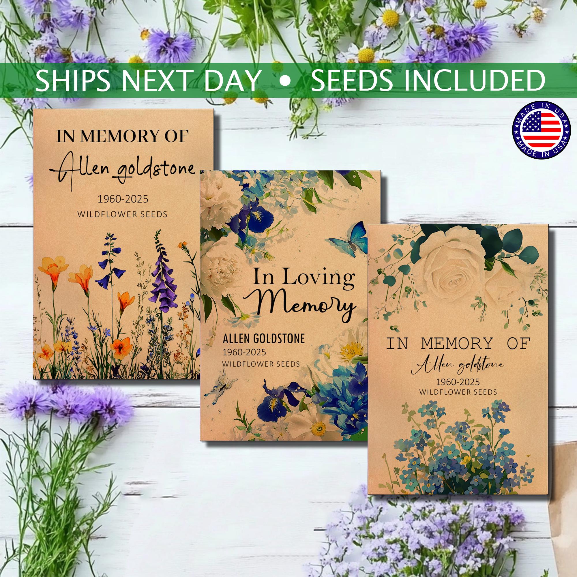 25 BULK in Loving Memory Wildflower Seed Packets/memorial Favors ...