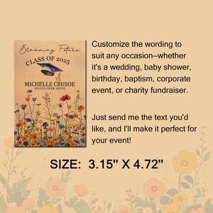 Custom Graduation Wildflower Seed Packets, Class of 2026 Party Favors ...