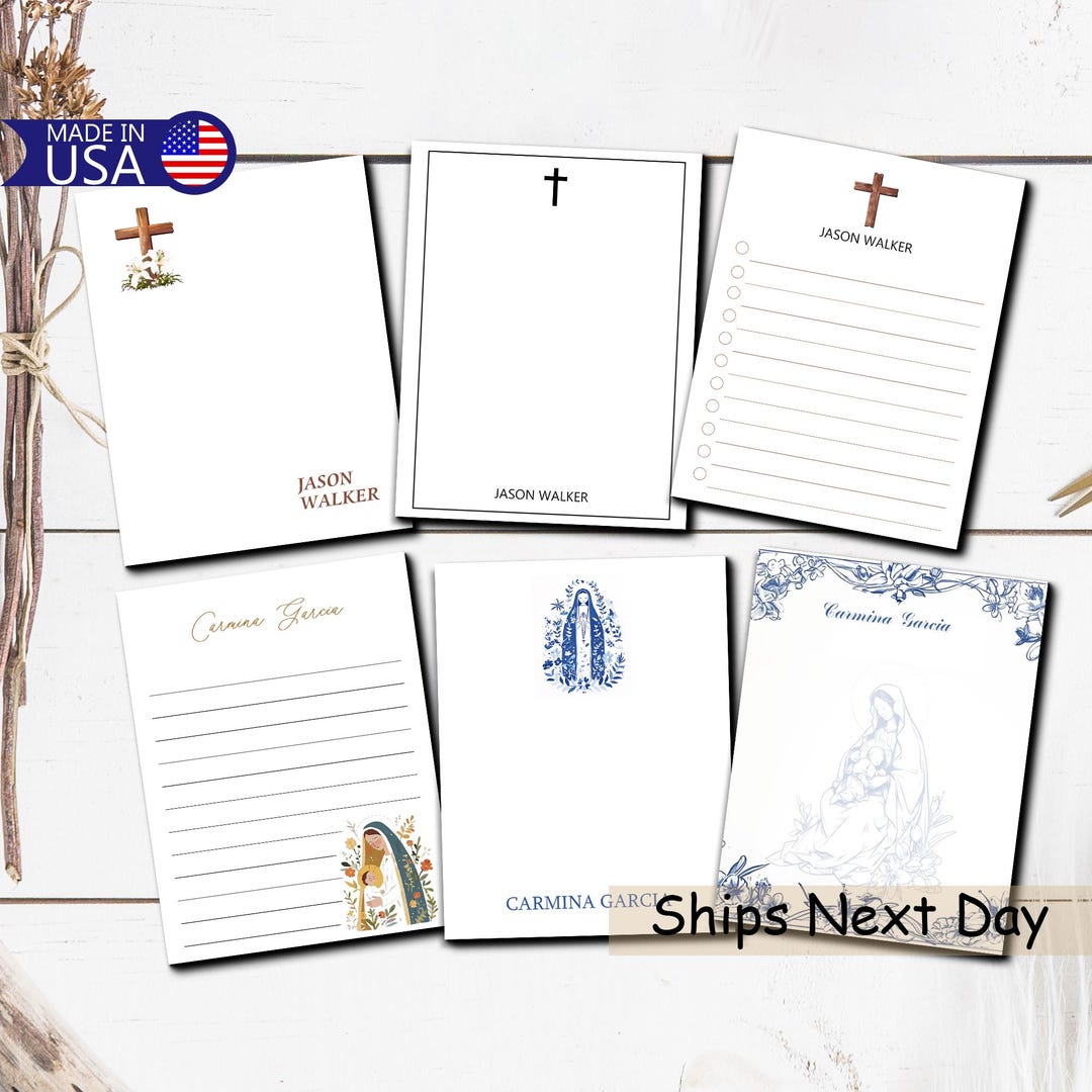 Personalized Marian Notepad: Christian Bible Study, Catholic Gift - Etsy