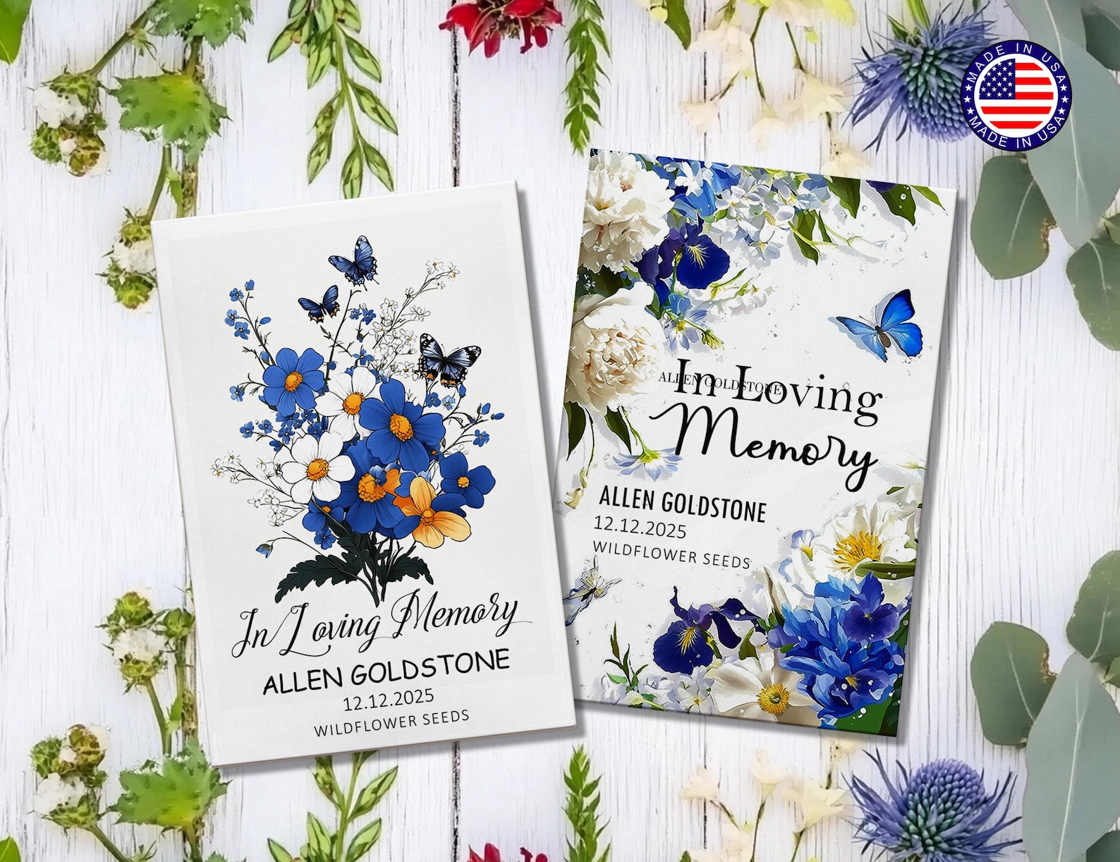 In Loving Memory Wildflower Seed Packets, Custom Memorial Favors ...