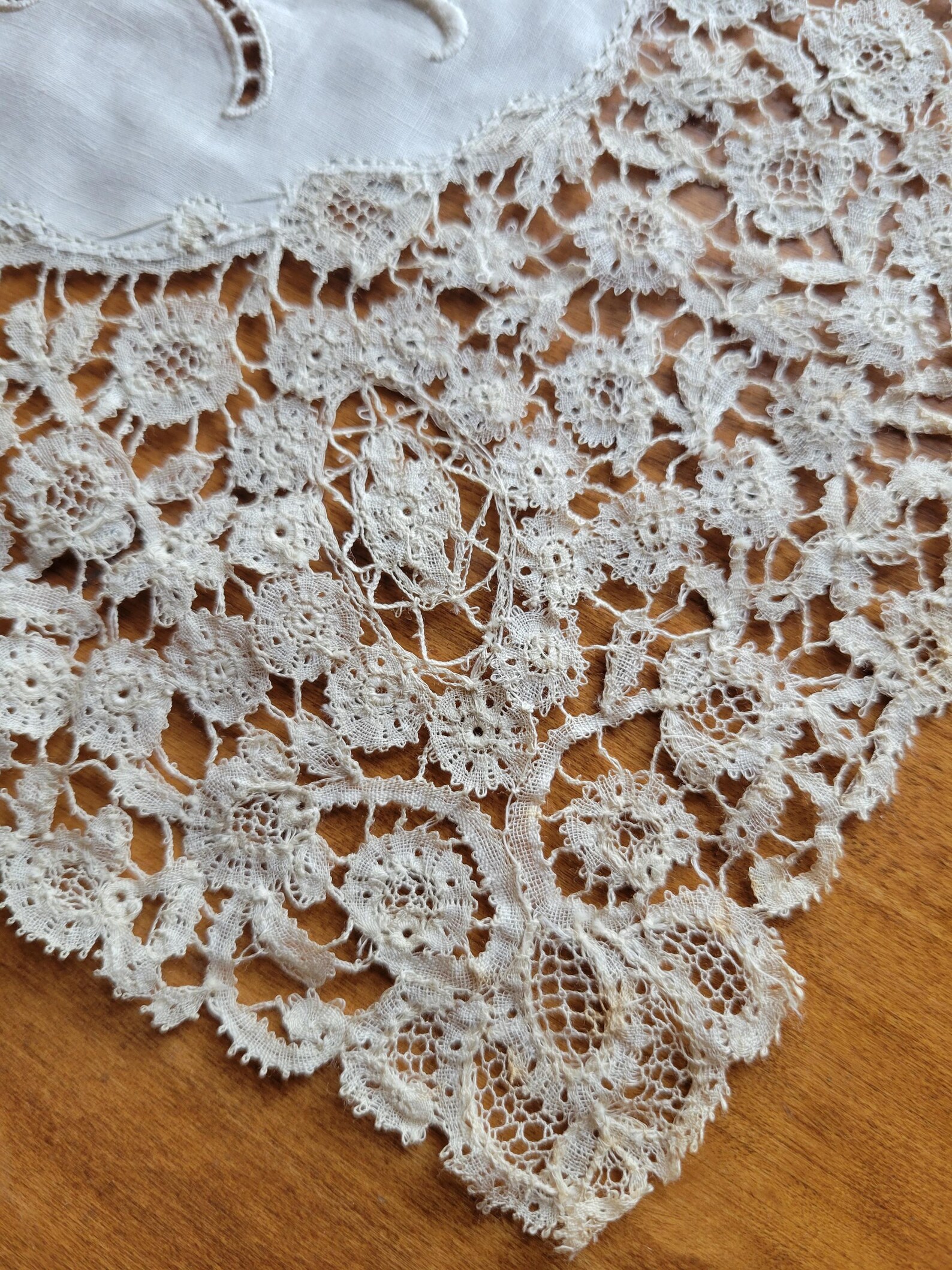 10 Piece Vintage Italian Table Linen Set With Rosaline Lace (brussels ...