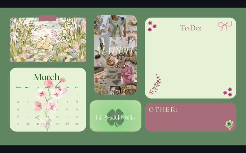 March Digital Wallpaper - Etsy