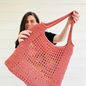 PDF Crochet Pattern - Filet Crochet Market Tote - Etsy