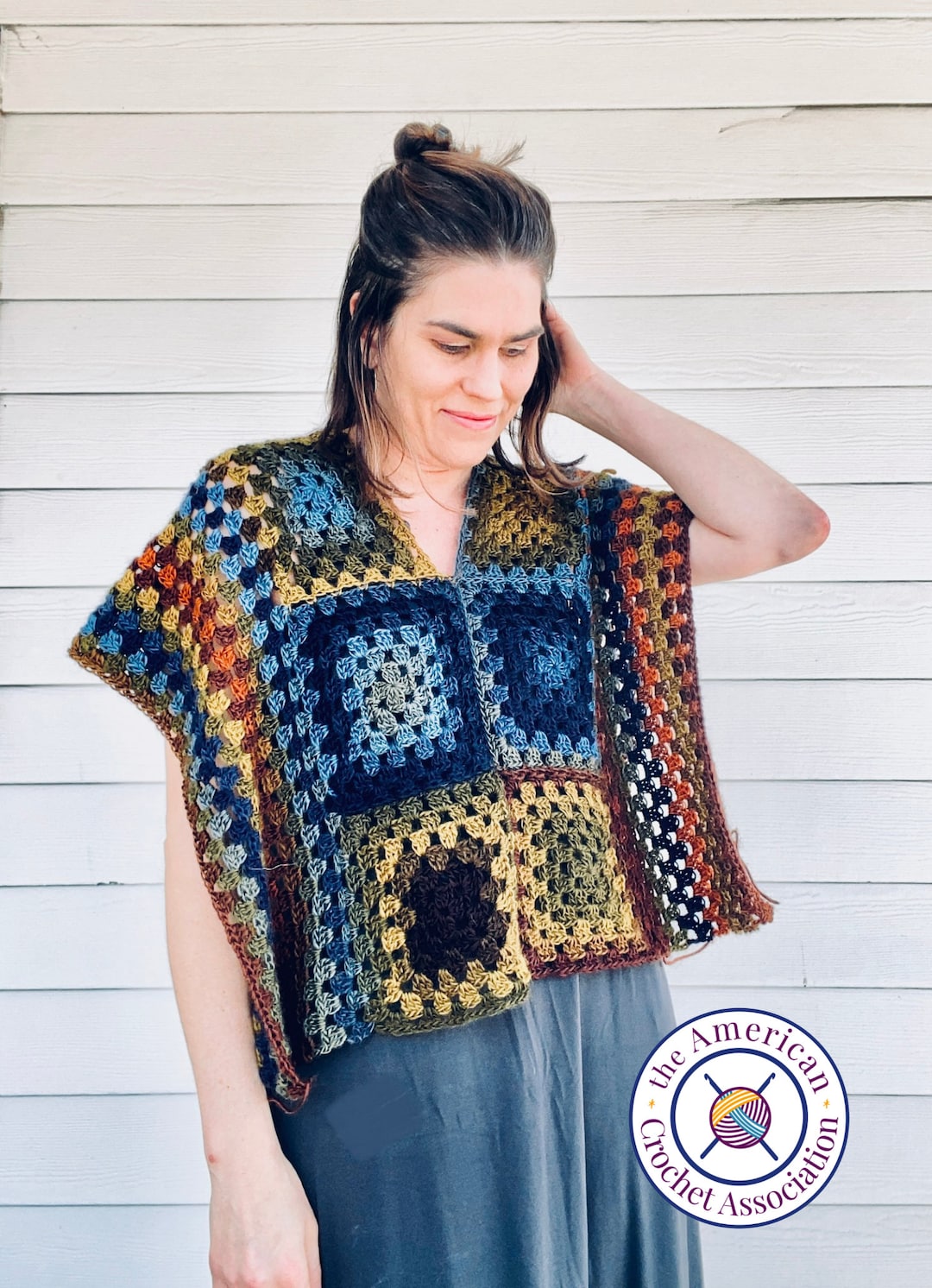 PDF Crochet Pattern - Granny Square Poncho - Etsy