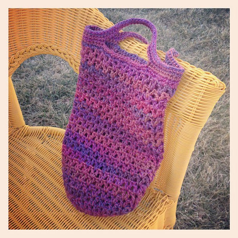 PDF Crochet Pattern Market Tote Wine Skinny Fat Bag | Etsy