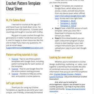 Crochet Pattern Template - 3 Unique Digital Files to Personalize - Etsy