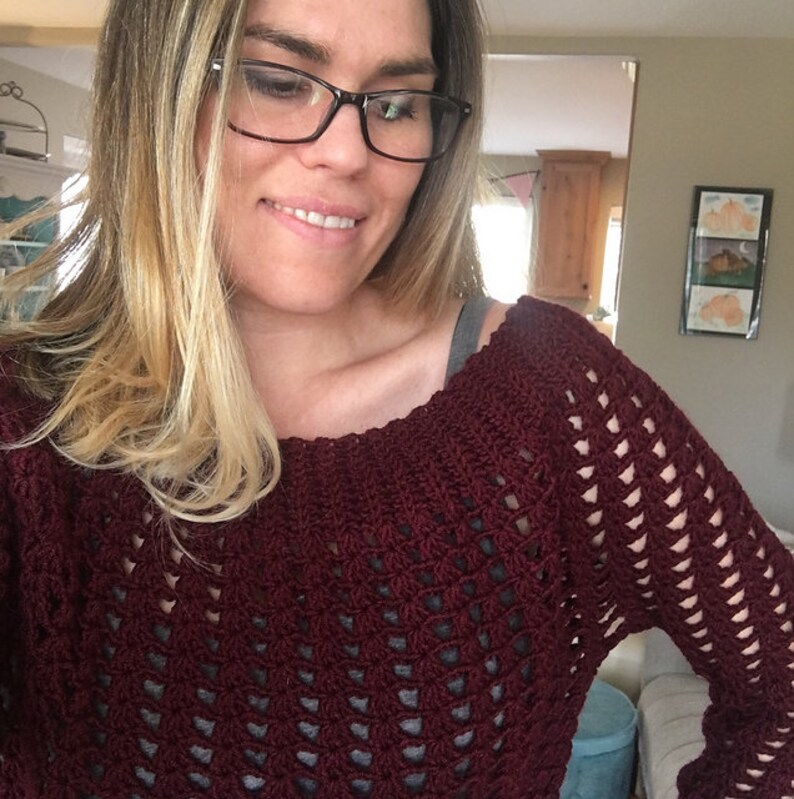 PDF Crochet Pattern - Tweed Sweater - Etsy UK