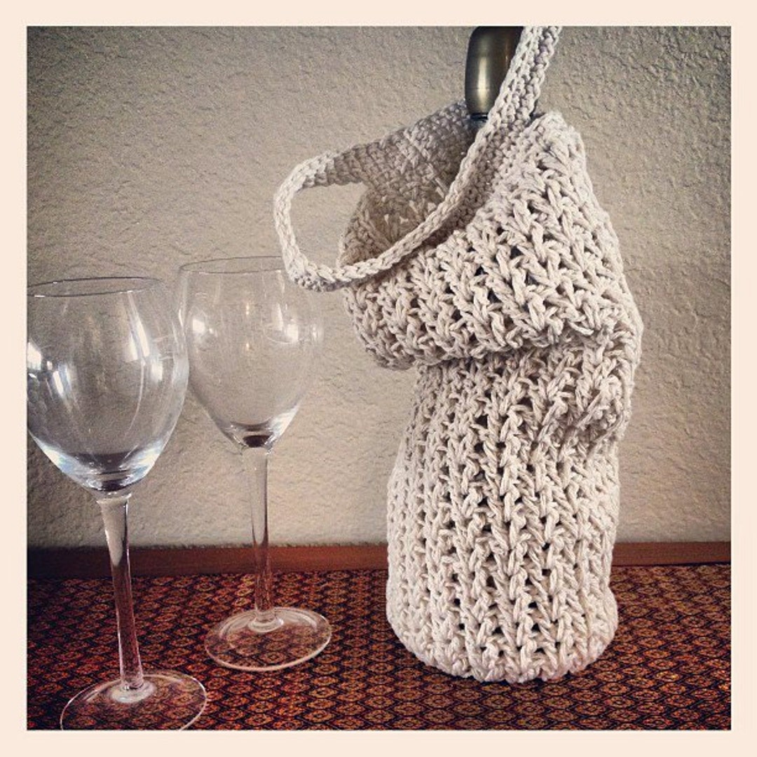 PDF Crochet Pattern Market Tote wine Skinny Fat Bag - Etsy
