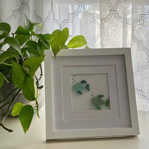 Sea Glass Fish, Framed Sea Glass Art, Genuine Sea Glass - Etsy