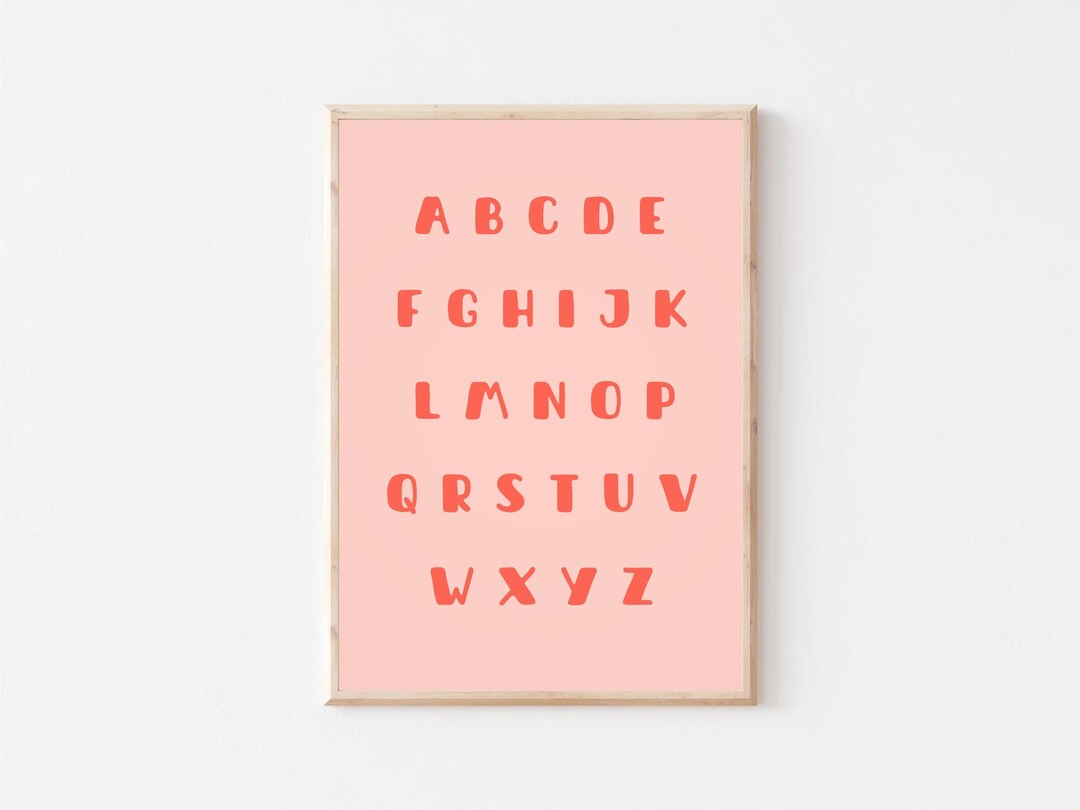 Educational Poster for Children – Retro Vintage Alphabet – Room and ...