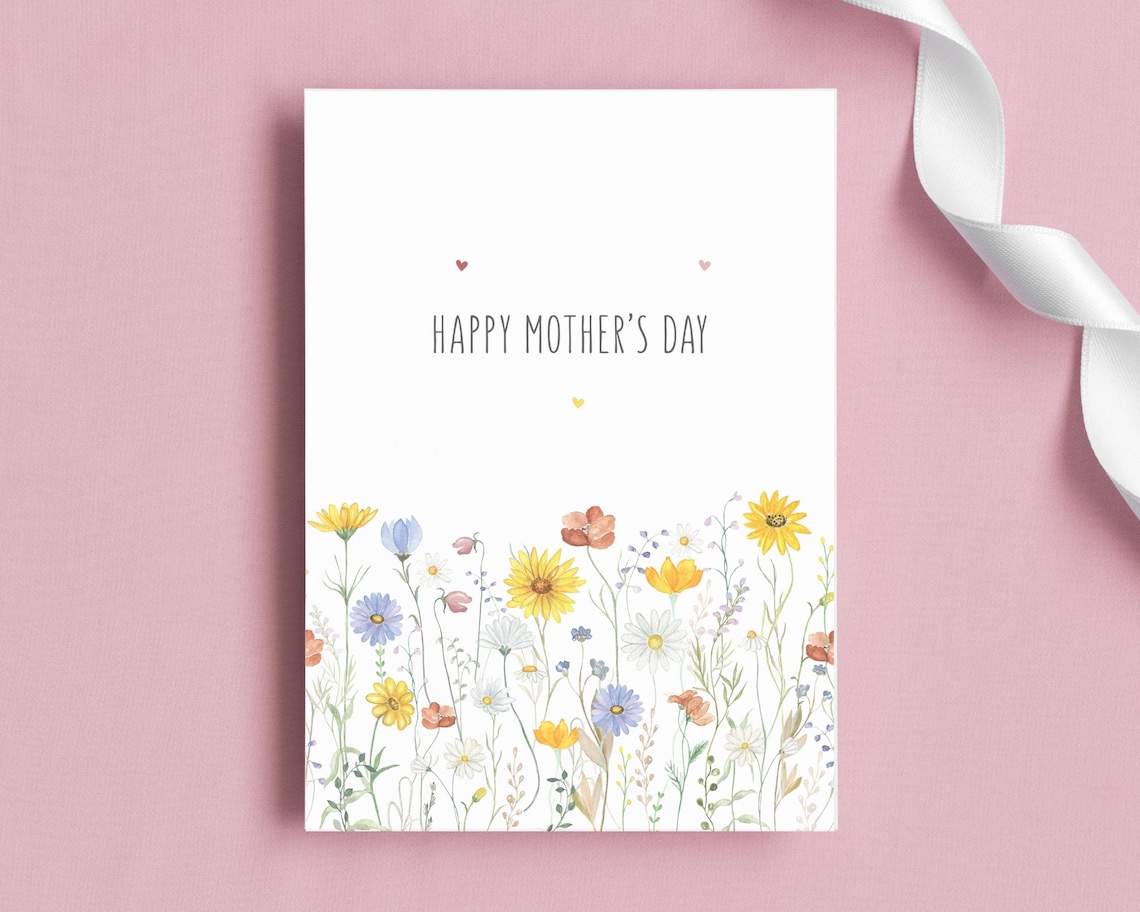 Mother’s Day Greeting Card, Printable Mother’s Day Card, Foldable ...