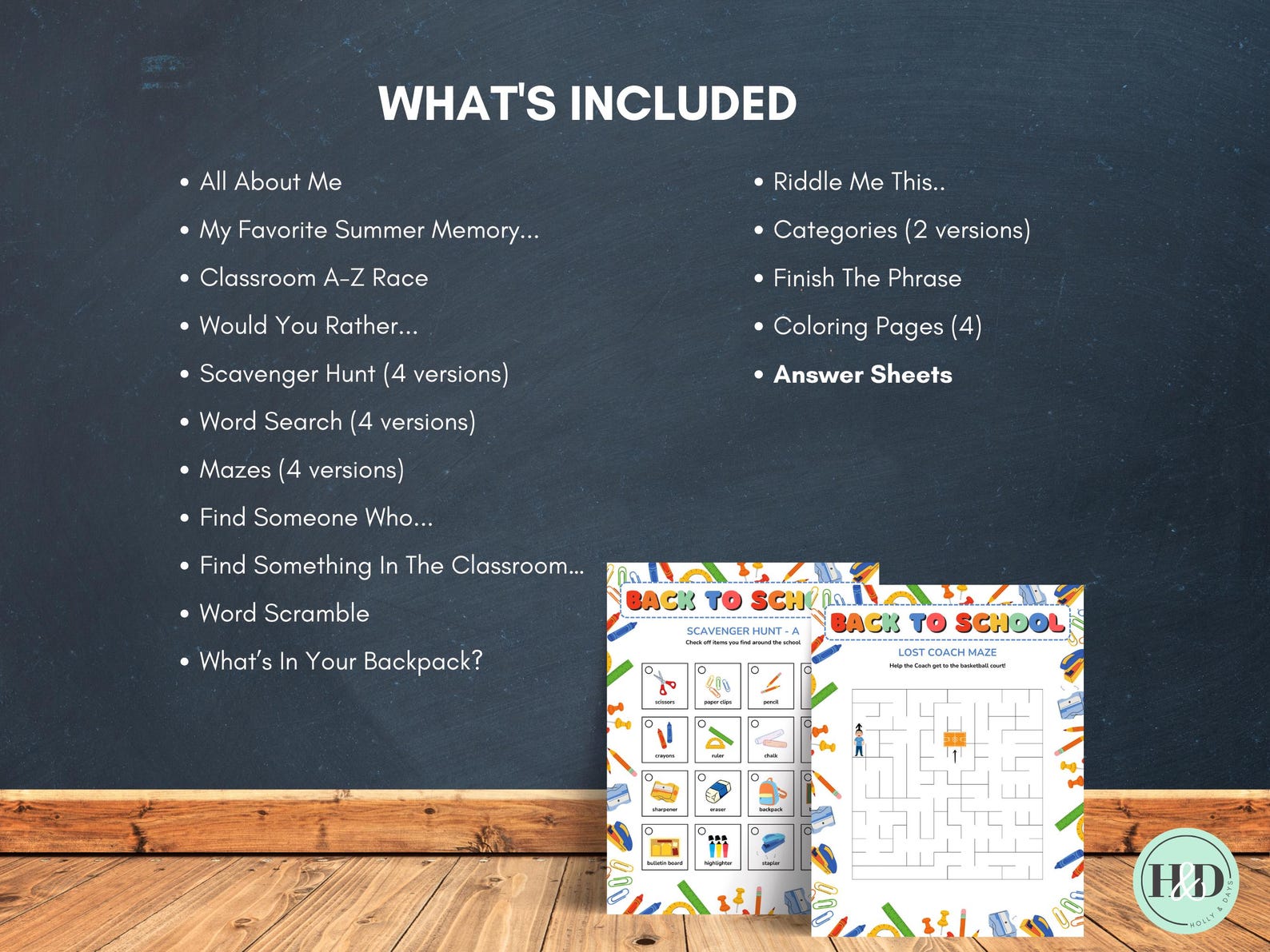 Back to School Activity Bundle for Kids First Day of School Printable ...
