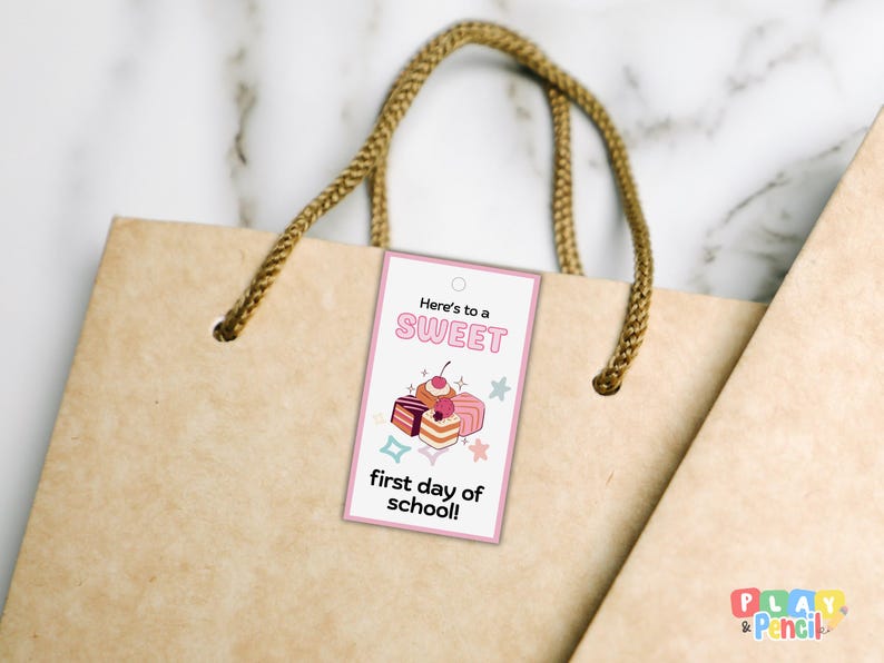Sweet School Year Gift Tags: Printable Back to School Favor for ...