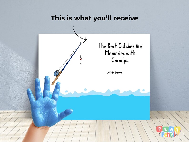 Fishing Handprint Craft for Grandpa: Grandparents Day Keepsake Memories ...