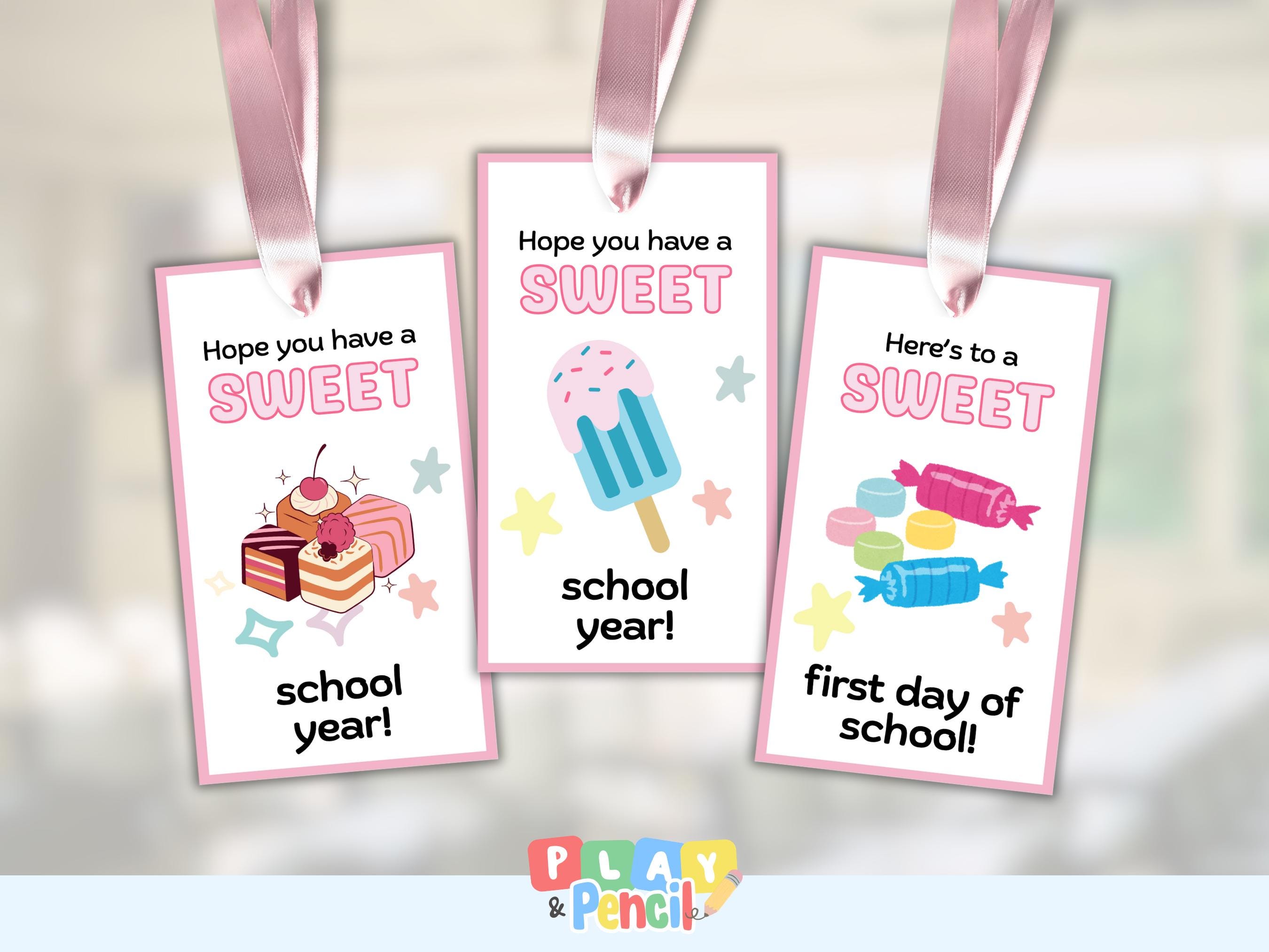 Sweet School Year Gift Tags: Printable Back to School Favor for ...