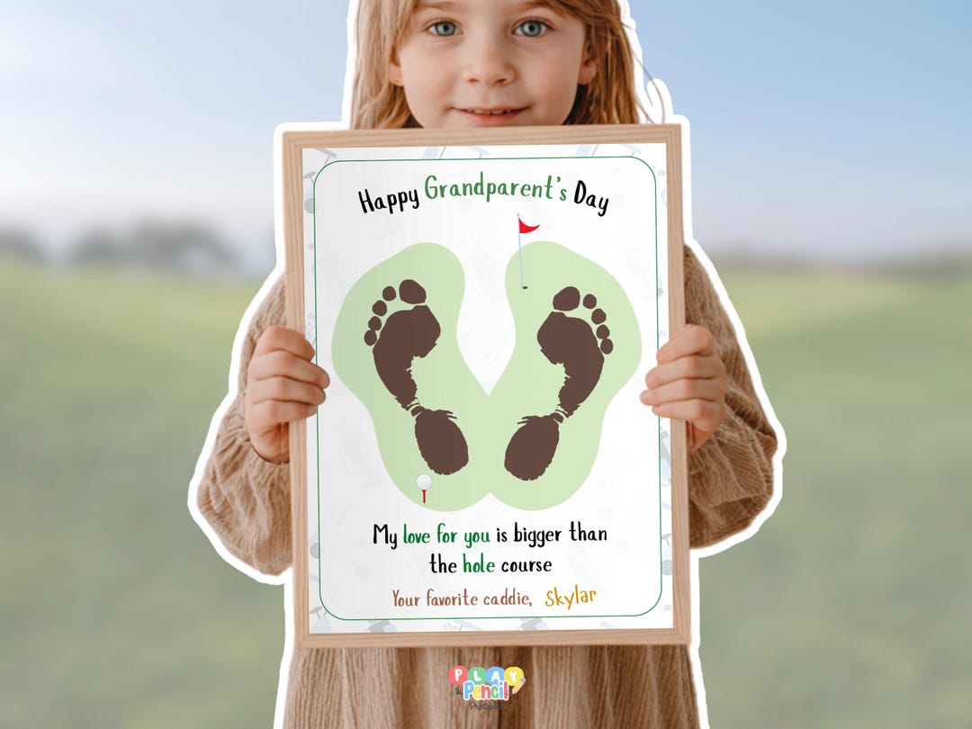 Grandparents Day Golf Handprint Craft for Grandpa/grandma - Printable ...