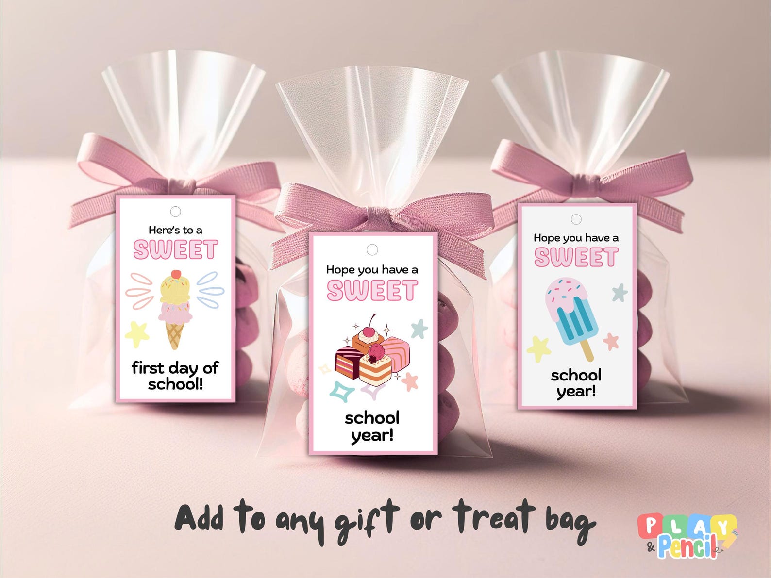 Sweet School Year Gift Tags: Printable Back to School Favor for ...