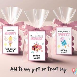 Sweet School Year Gift Tags: Printable Back to School Favor for ...