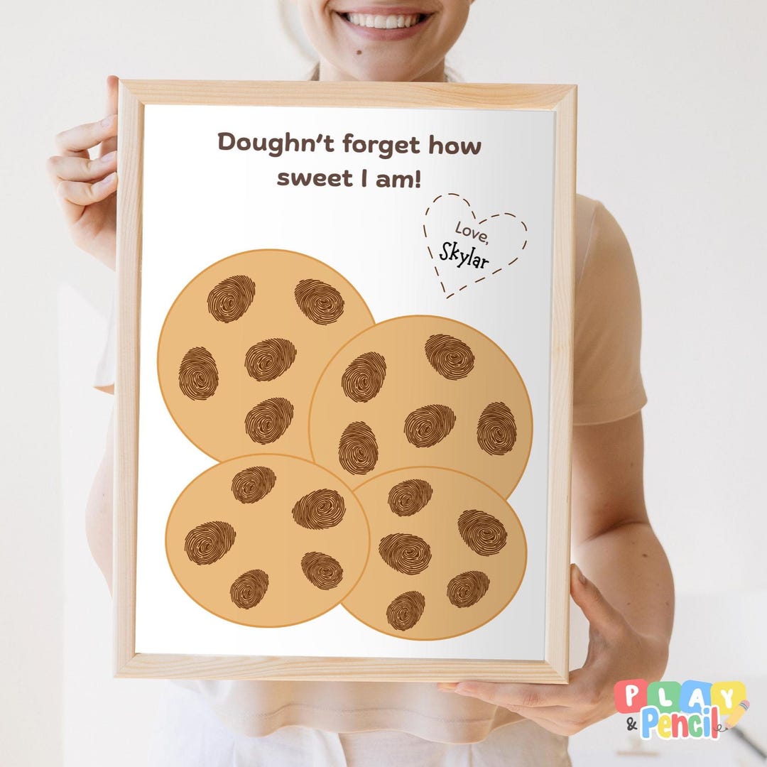 Chocolate Chip Cookie Handprint Art: Grandparent's Day Gift (PDF ...