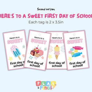 Sweet School Year Gift Tags: Printable Back to School Favor for ...