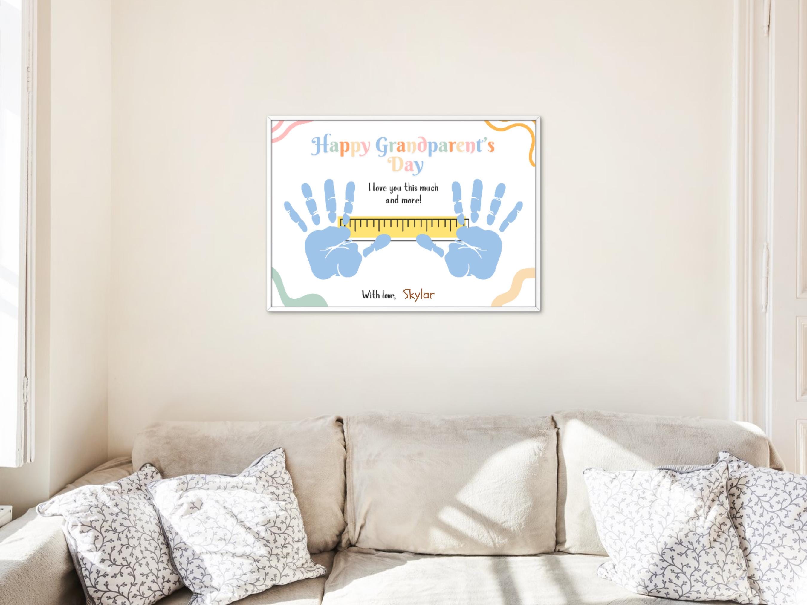 Grandparents Day Handprint Craft About This Much Love Custom Family ...