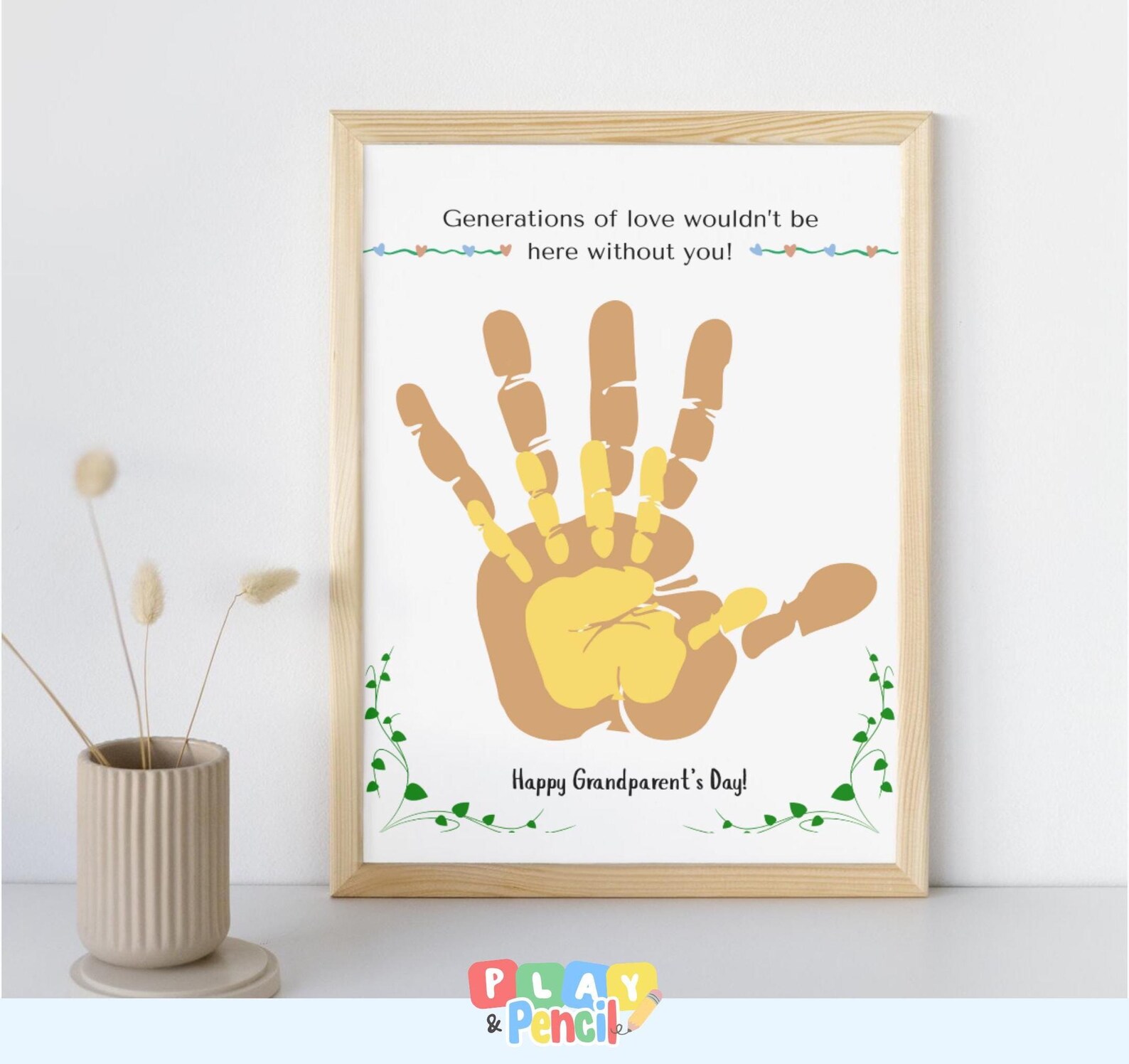 Grandparents Day Handprint Art: Generations of Love Keepsake (digital ...