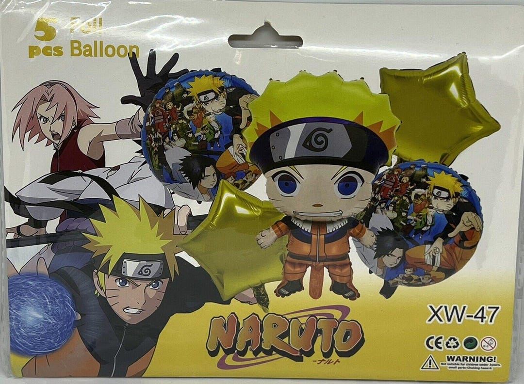 5 Pcs. Happy Birthday Naruto Balloons / 5 Globos De Naruto - Etsy