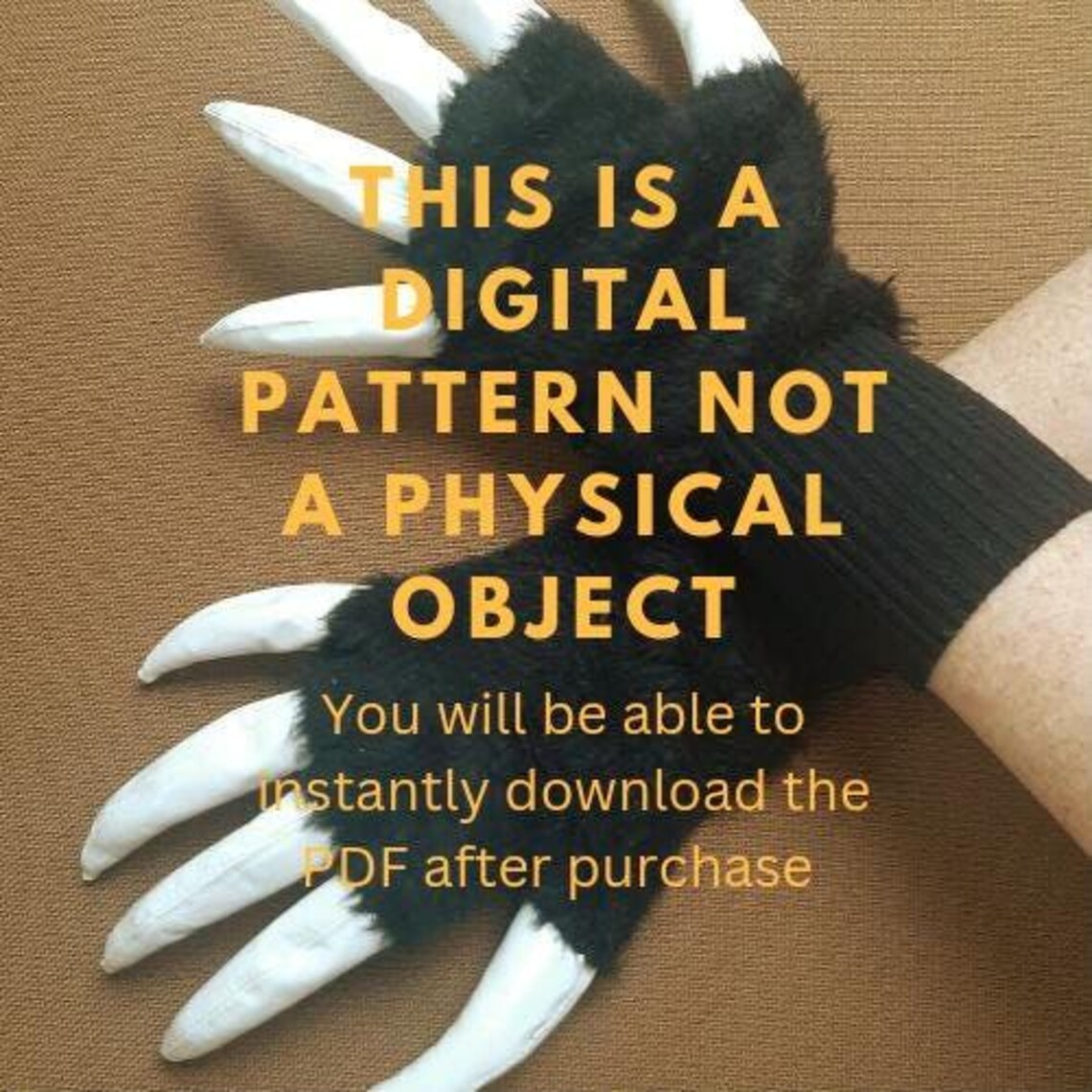 Husk Style Cosplay Gloves Pattern, Paw Pattern for Costume Making ...