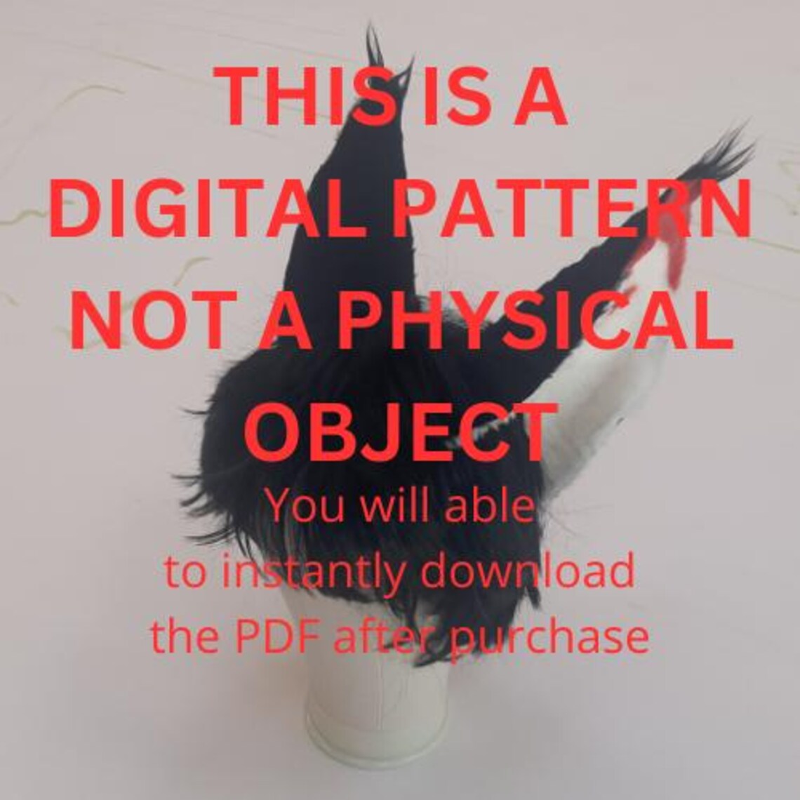 Husk Style Ear Pattern. Fur Ear Blueprint. Cosplay Ears Pattern ...