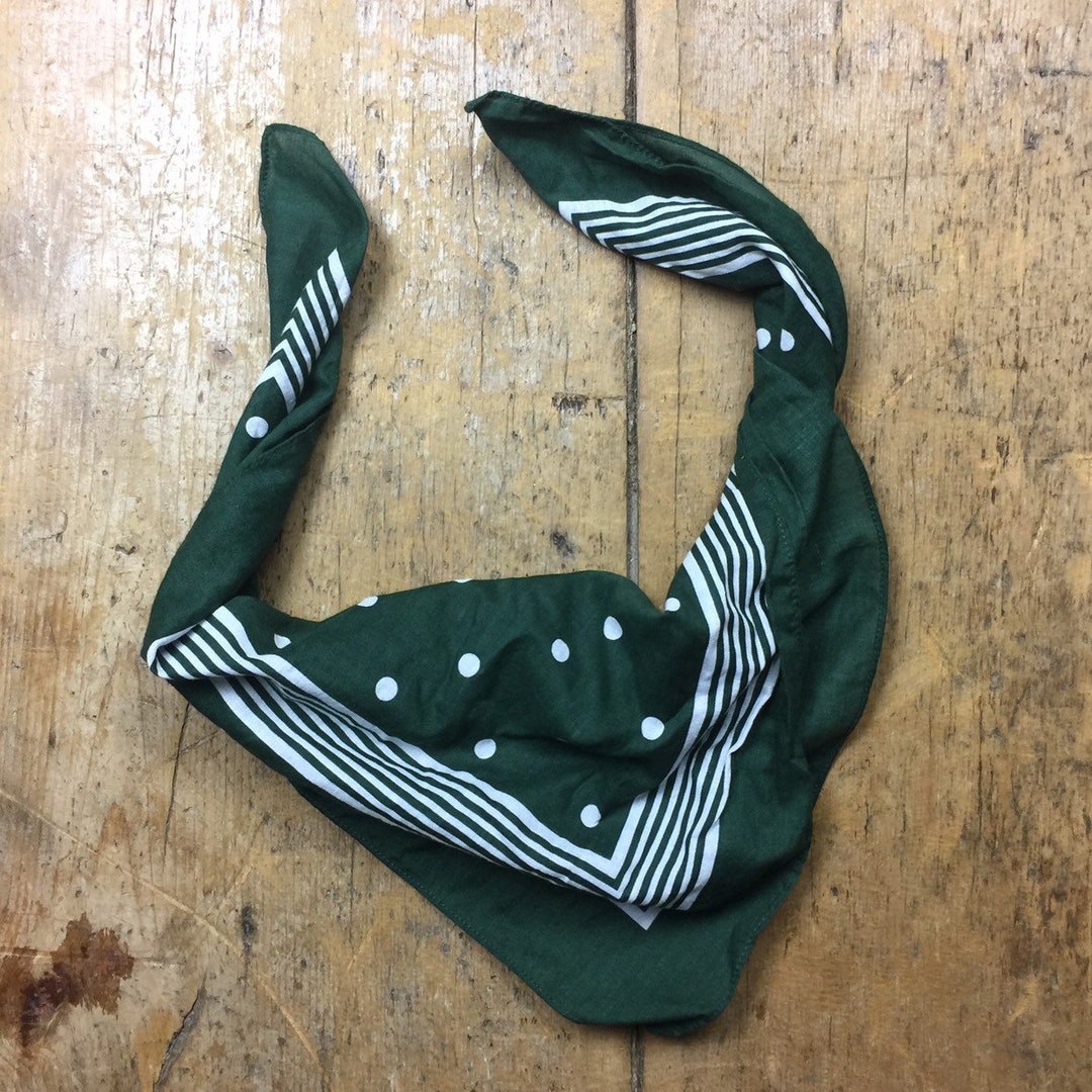 Green and White European Polka Dot Spotted Bandana - Etsy