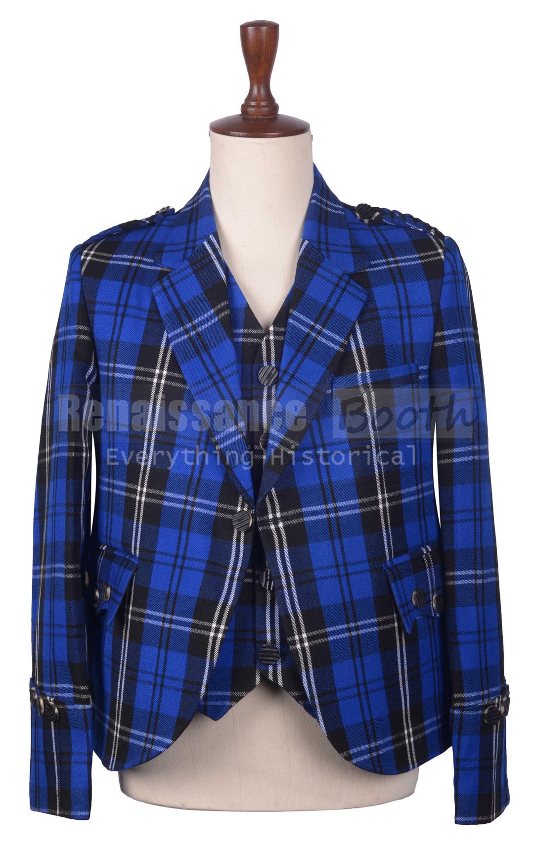 Ramsay Blue Hunting Tartan Argyll Jacket and Waistcoat | Scottish Wool ...