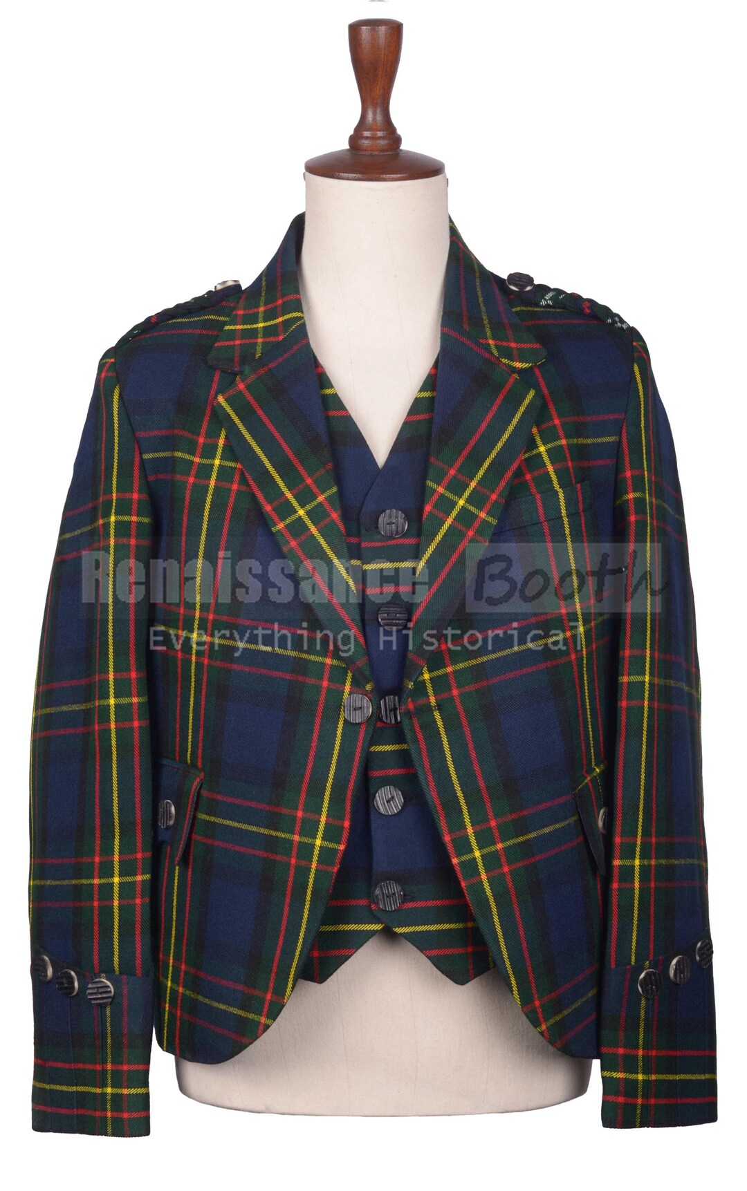 Maclaren Tartan Argyll Jacket and Waistcoat | Scottish Clan Outfit ...