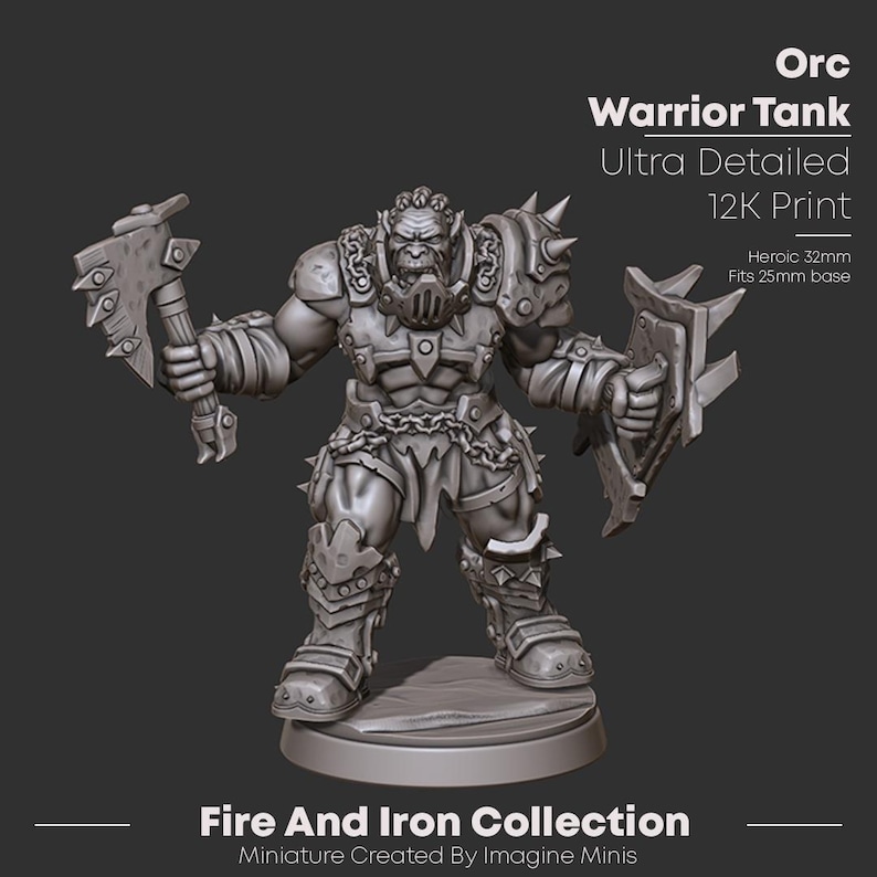 Orc Warrior Miniatures Set | 16K Resin Print Orc Fighters for Dnd ...