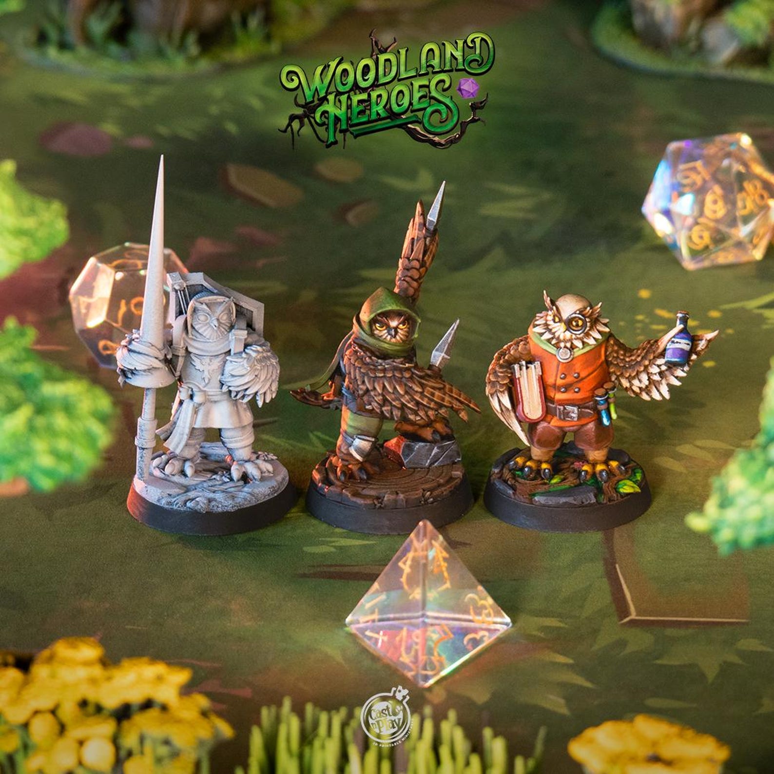 Owlfolk Miniatures | Rogue, Squire, and Merchant | Owlin Owl People ...