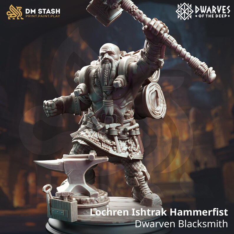 Dwarves Miniatures Set |3D Printed |D&D| Tabletop RPG |dwarf Army ...