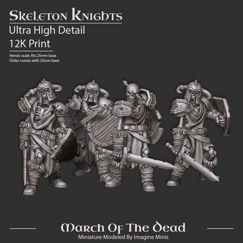 Skeleton Horde | Top Quality 16K Resin Prints | Undead Army for D&D ...