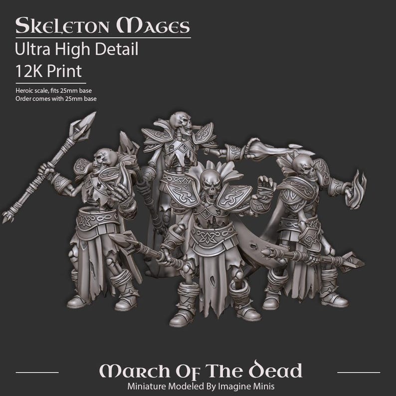 Skeleton Horde | Top Quality 16K Resin Prints | Undead Army for D&D ...