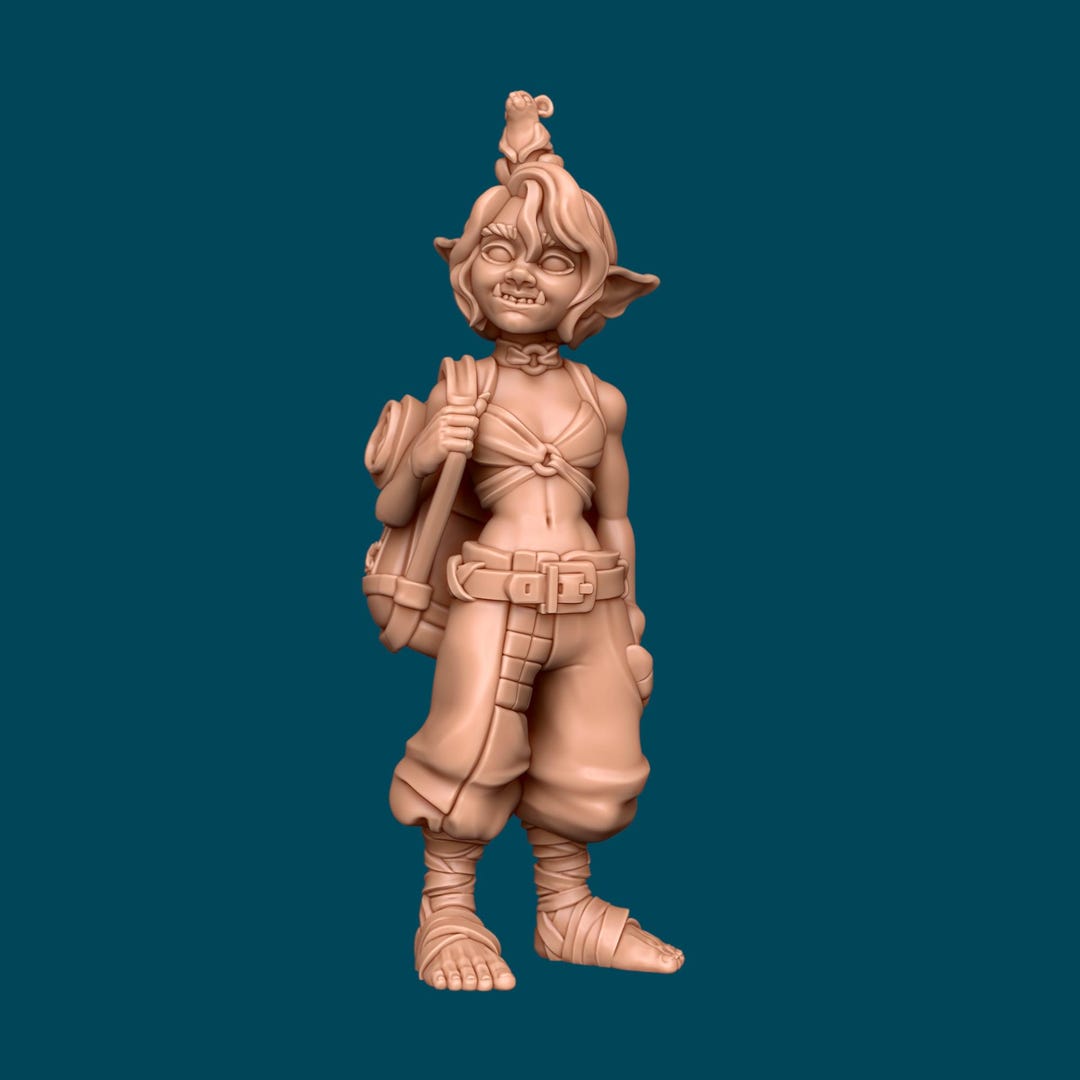 Female Goblin Miniature With Rat Familiar | "nixie & Noodle" (and ...