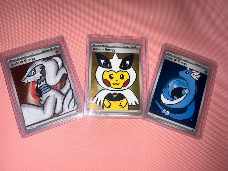 Hand Painted Custom Pokemon Cards - Etsy
