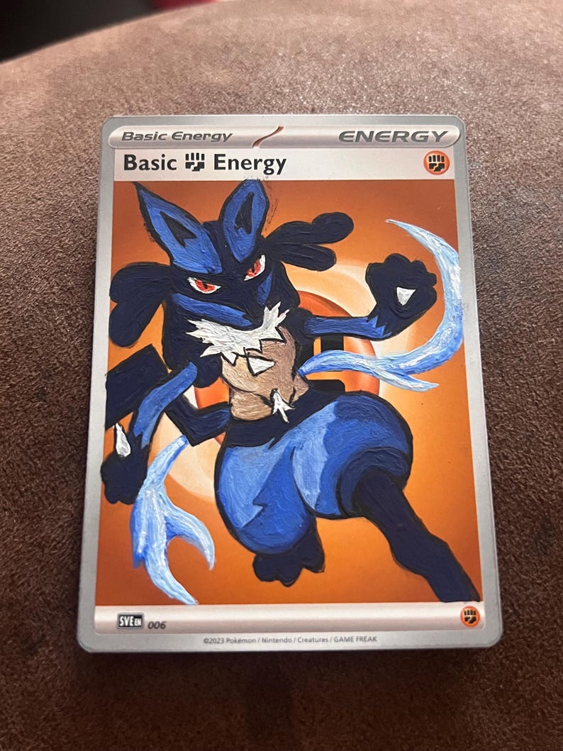Hand Painted Custom Pokemon Cards - Etsy