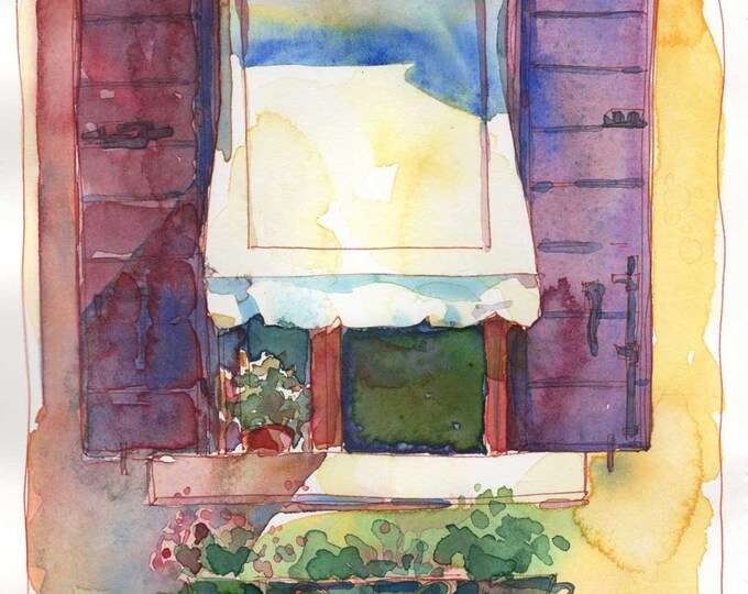 Italian Window 4 Original Watercolor Painting - Etsy