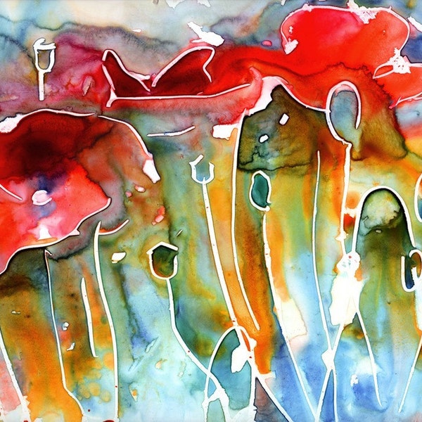 Watercolor on Yupo - Etsy