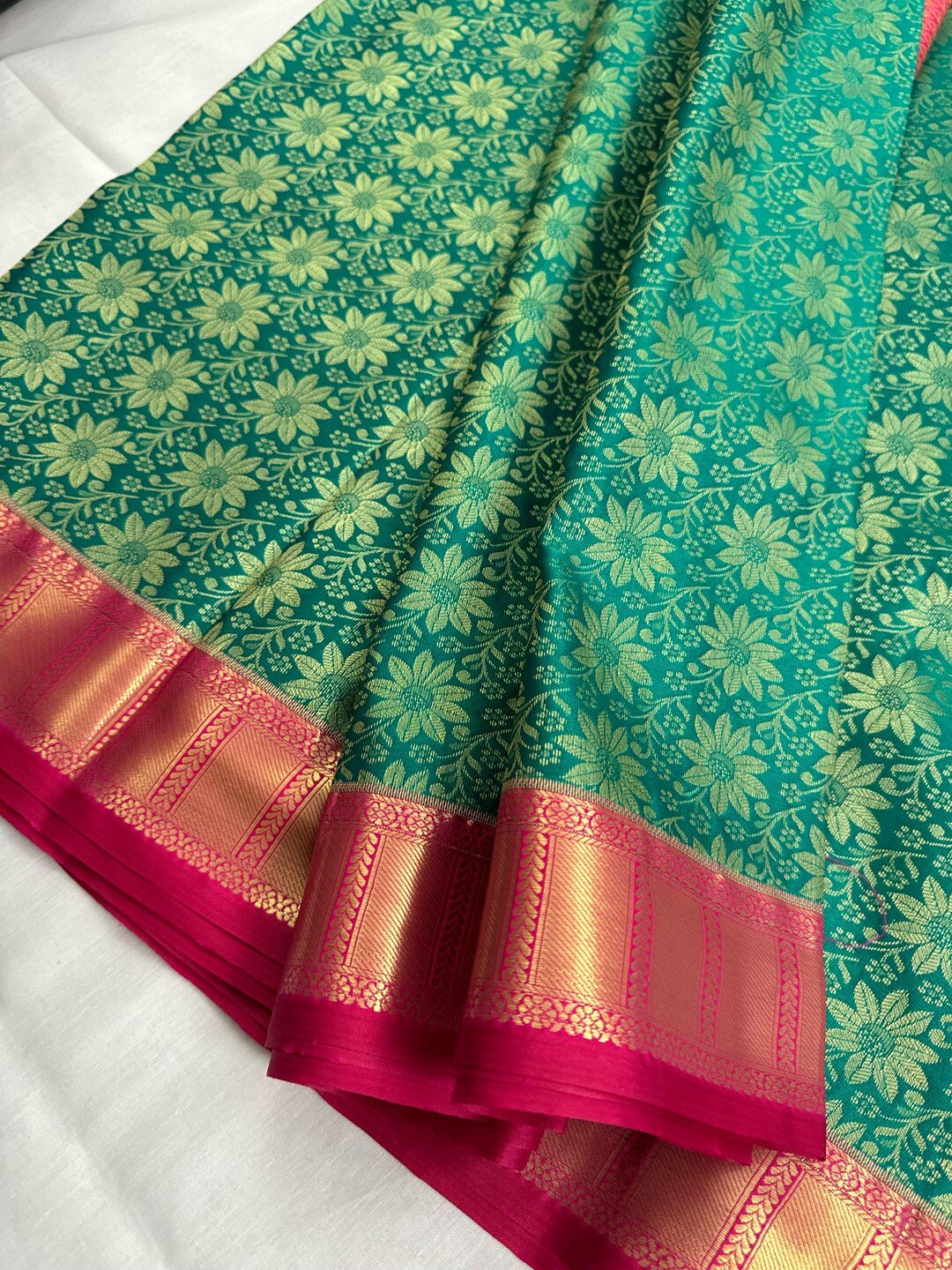 Premium Semi Kanchi Pattu Saree With Zari Weaving, Traditional Indian ...